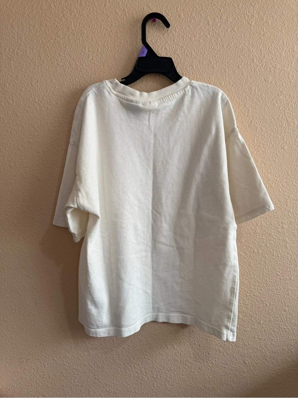 Zara | Shirts & Tops | Zara Nirvana Cream Tee With Pink Grid Smiley ...